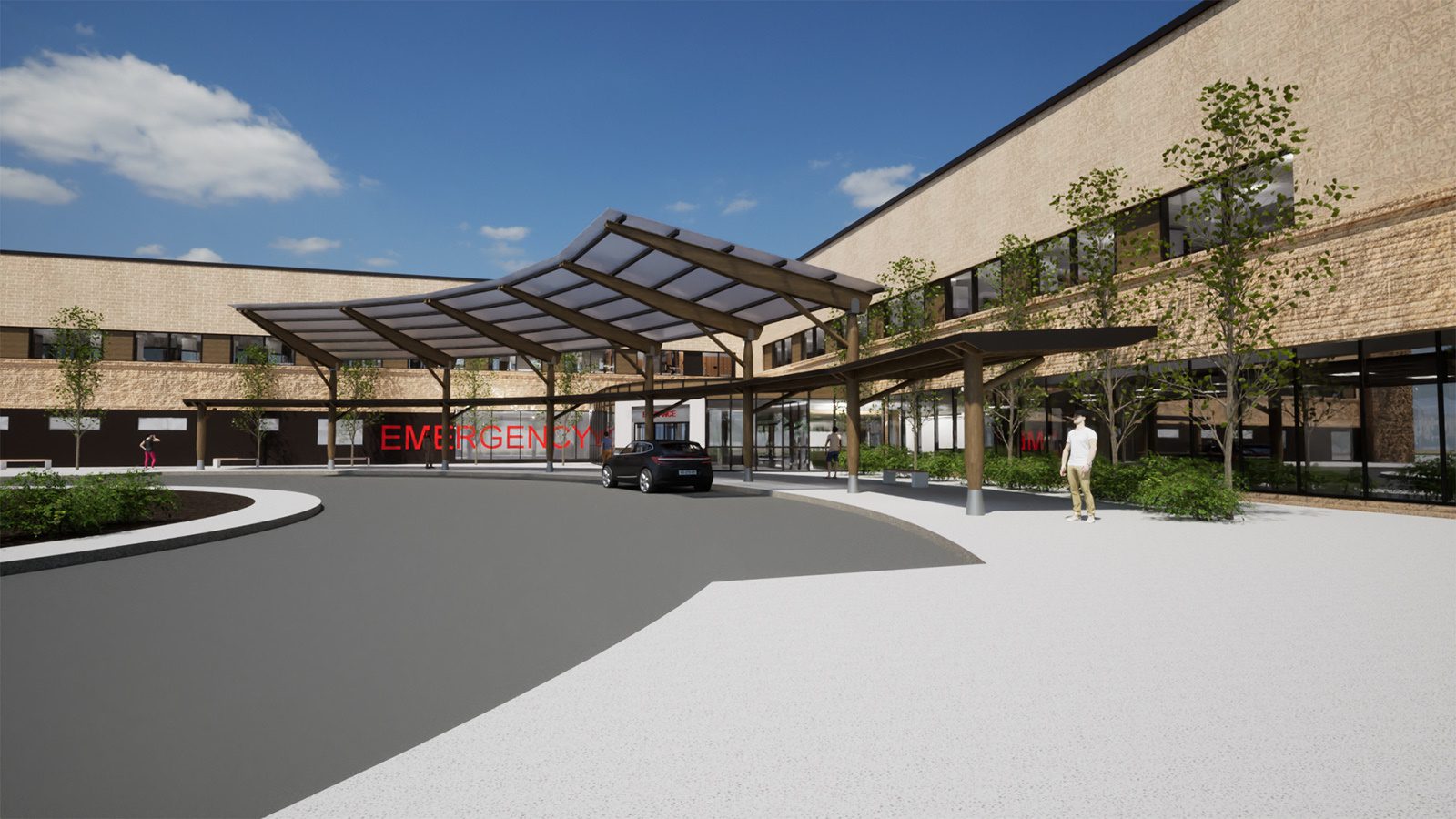 First view of new Portage hospital - Portage District General Hospital ...